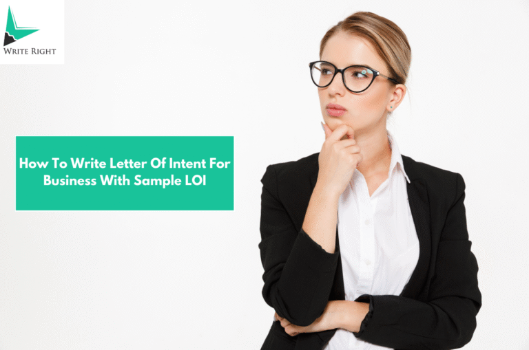 How To Write Letter Of Intent For Business With Sample | Write Right